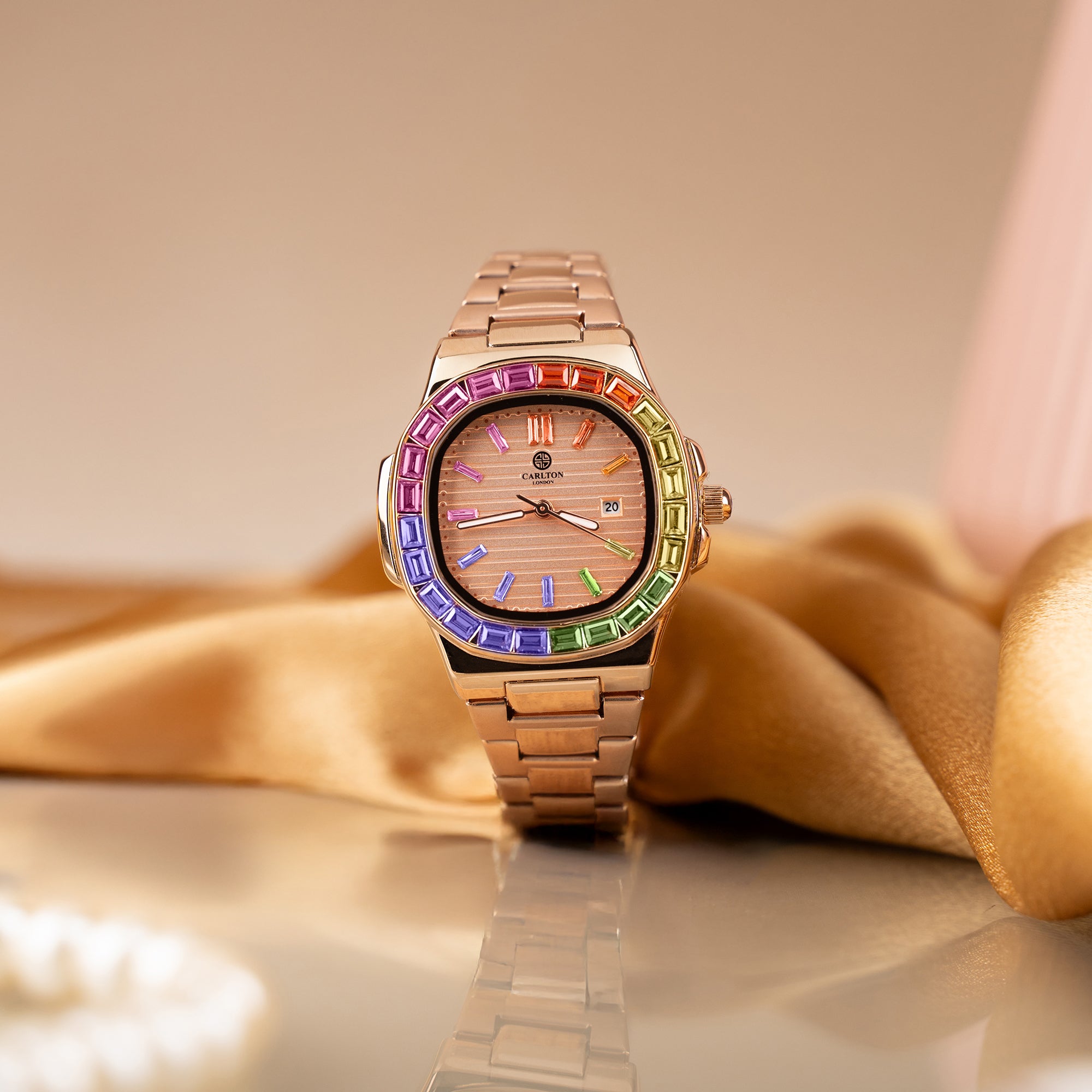 Carlton London Women Grace Rainbow Multicolor Analog Watch CLDPP-004 ...
